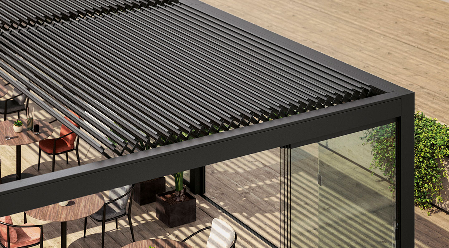 Climate-Adaptive Pergolas with Rotating Louvers, APEX Tilt – Pergolas ...